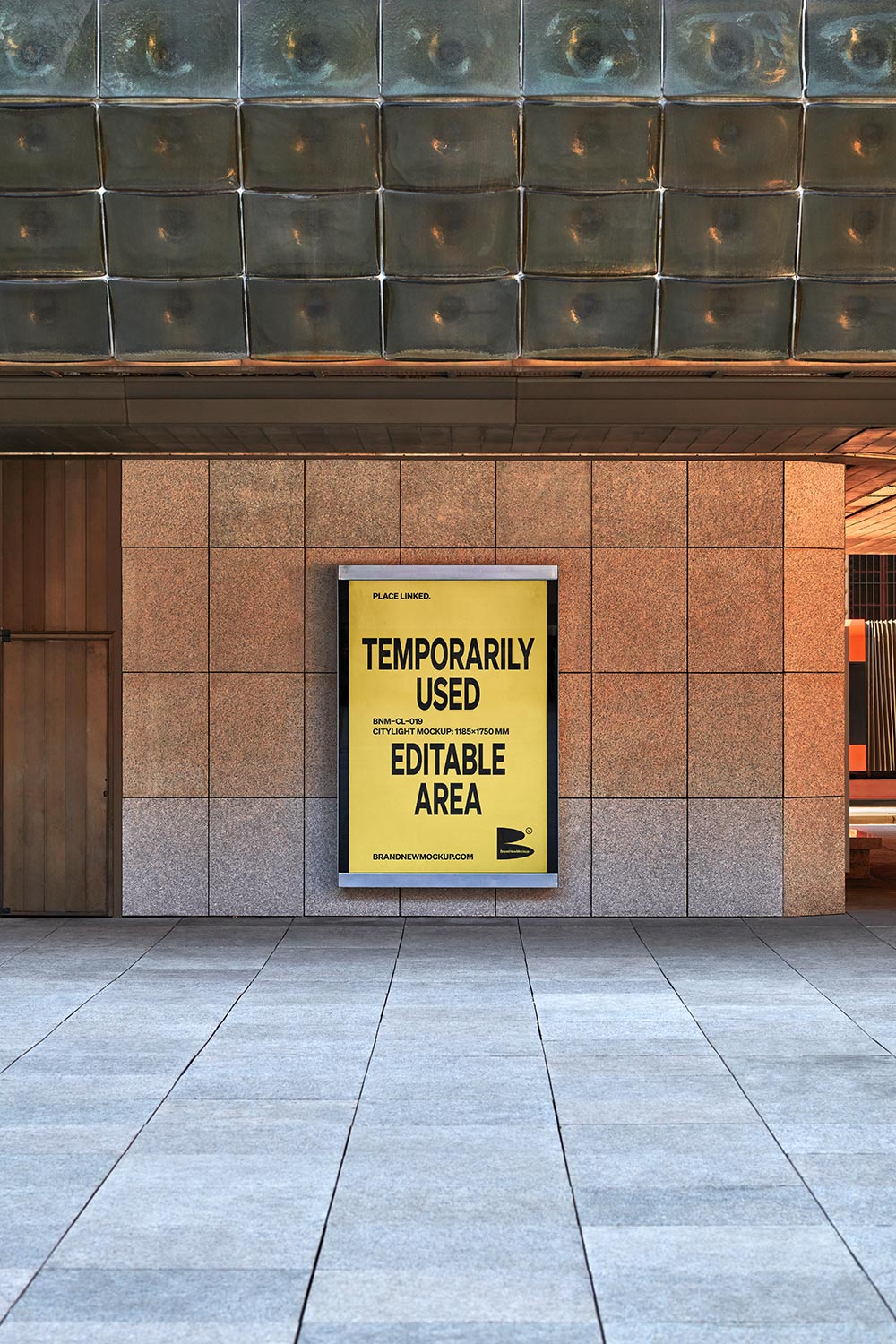 Citylight Poster Mockup – Editable PSD (BNM–CL–019)